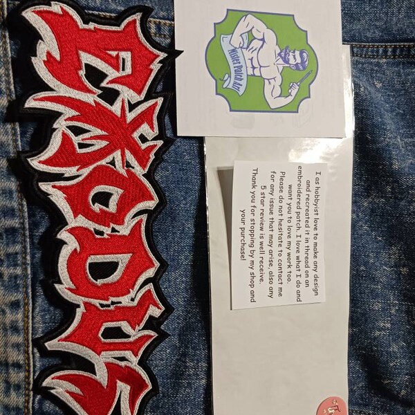 Slayer Band Embroidered Patch, Slayer Iron on Patch, Sew on Patch, Logo ...