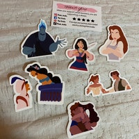 Disney Couples Vinyl Stickers - Etsy