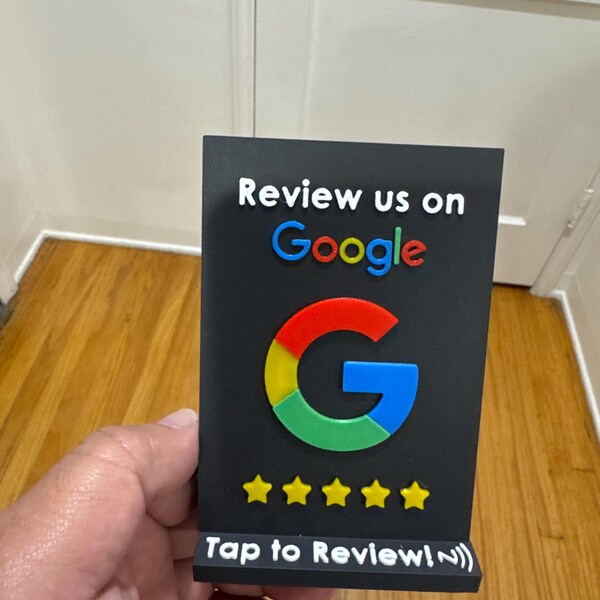 Custom Qr Stand W/ Business Card Holder and NFC Chip - Etsy