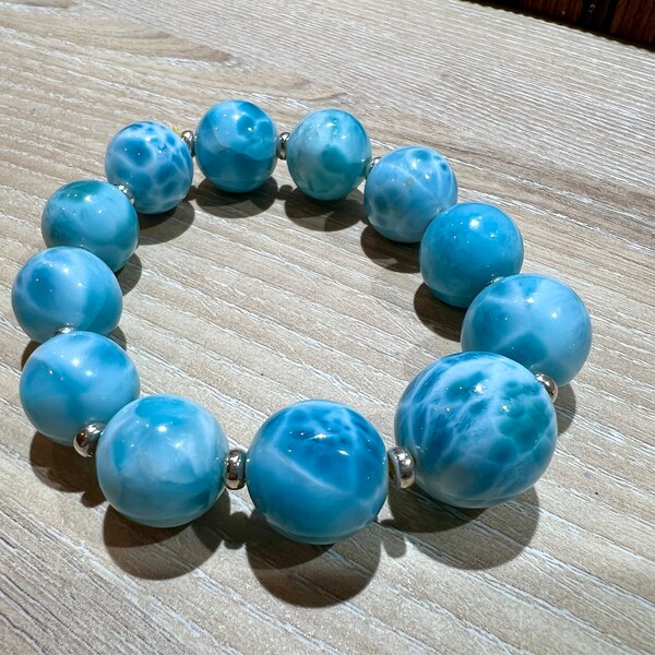 Larimar "fractal Supernova" Super Blue Larimar Sphere With Base,fractal ...