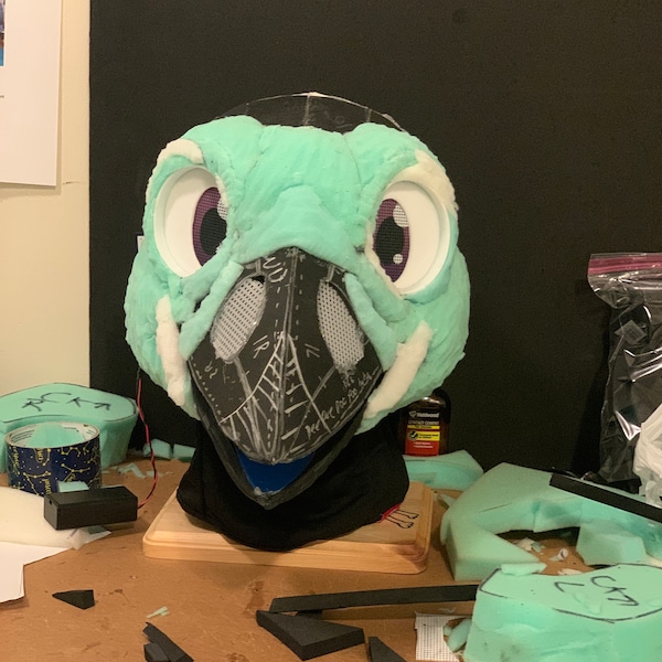 DIGITAL Foam Crow Skull Base for Fursuits - PDF Download - Etsy