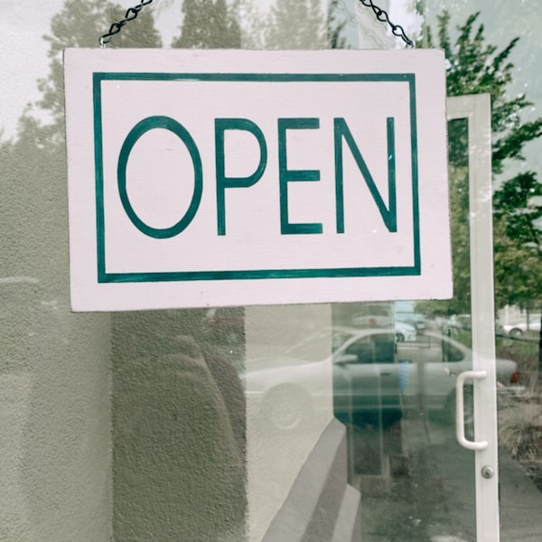 Modern Open Business Sign, Open Sign, Closed Sign, Custom Sign, Wood ...