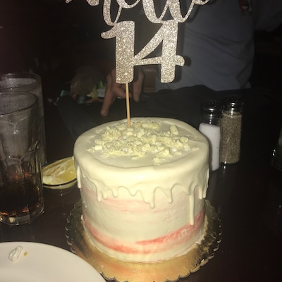 Hello 14 Cake Topper Any Age Cake Topper Fourteenth Birthday - Etsy