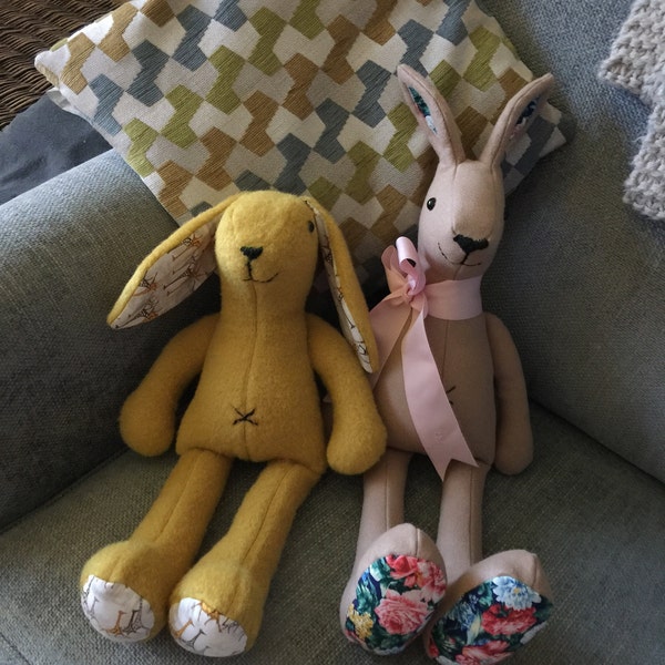 Bunny Rabbit Sewing Pattern Bundle, From Left to Right, Floppy Ear ...