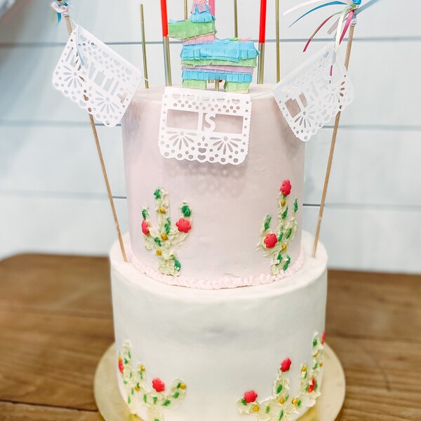 Fiesta Cake Topper | Custom Pinata Cake Topper | First Fiesta Birthday ...