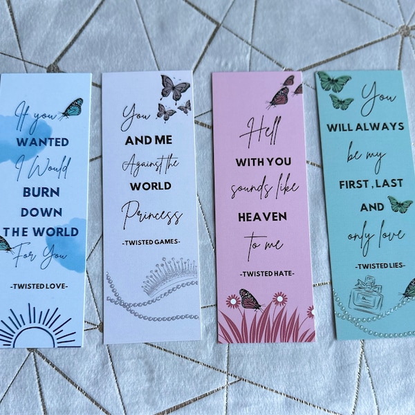 Twisted Series Bookmarks - Twisted Love | Twisted Games | Twisted Hate ...