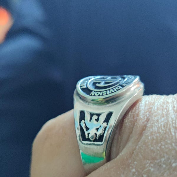 7th Corps US Army Insignia Ring Army Group Unit Rings the Jayhawk Corps ...