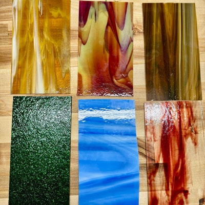 Stained Glass Sheet Champagne Silver Van Gogh MOSAIC - Etsy