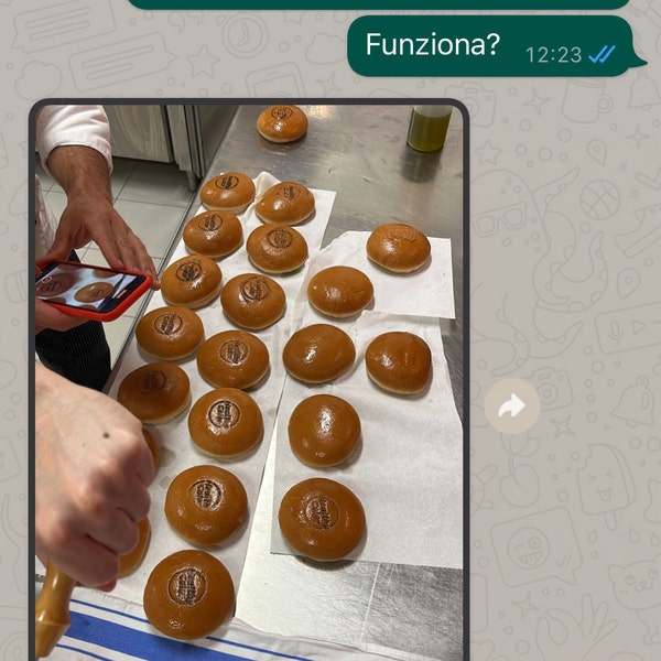 Custom Burger Stamp BBQ Branding Personalised Bread Stamp for Holiday ...