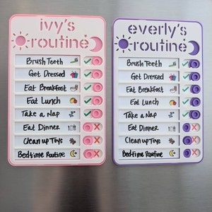Sliding Routine Chart Chore Chart Daily Checklist Kids - Etsy Australia