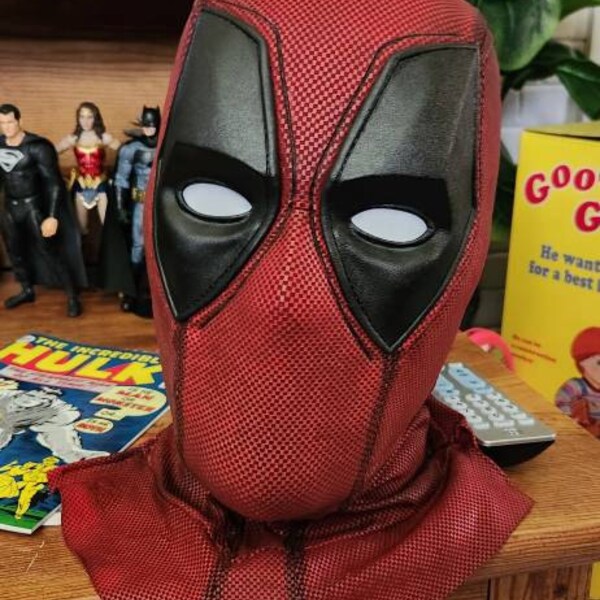 Deadpool Halfshell Costume Cosplay Mask With Screen Printed Fabric and ...