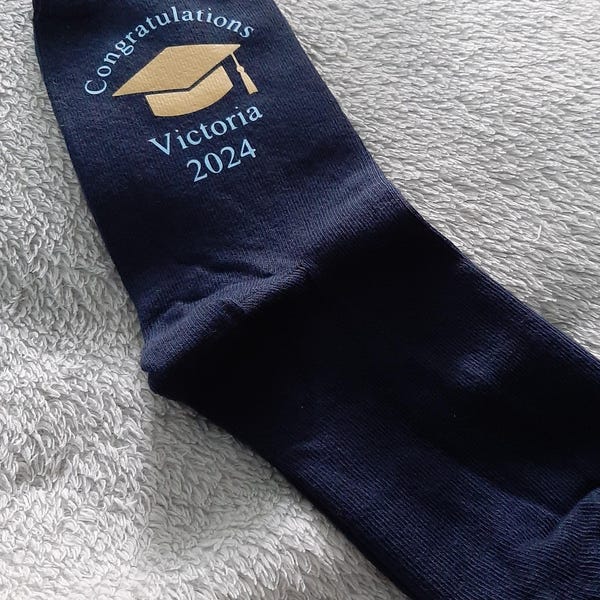 Graduation Socks - Personalised Graduation Socks - Choice of University ...