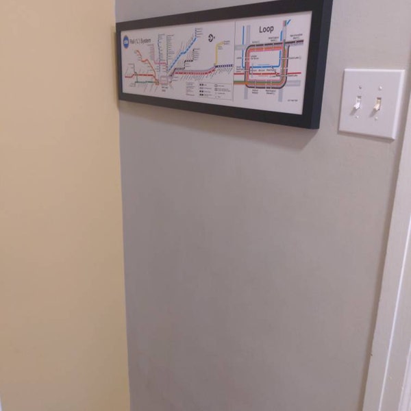 Framed Canvas CTA Full Rail Map - Etsy