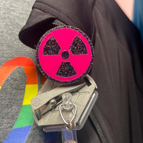 Button Pusher Reporting for Duty Glossy Sticker, Rad Tech, Radiologic ...