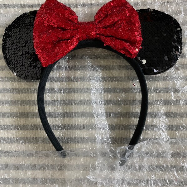 Red Mickey Minnie Mouse Ears, Rose Gold Ears, Halloween Mouse Ears ...