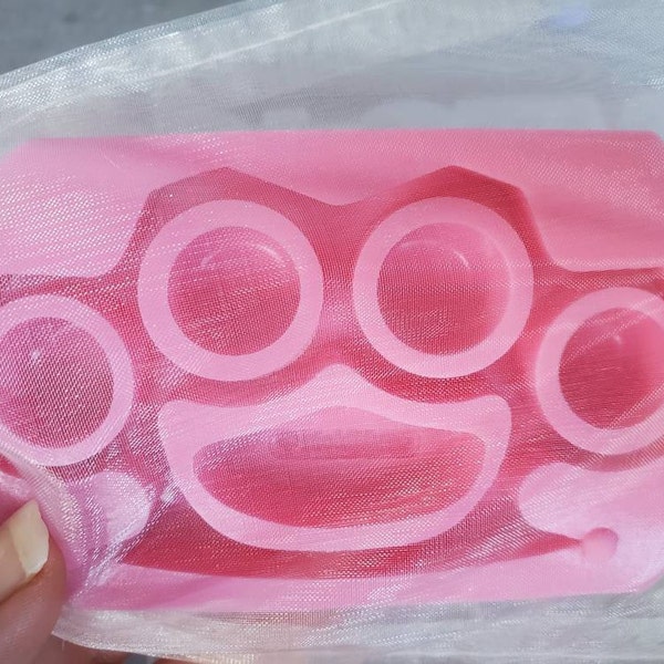 Brass Knuckles Mold Large Full Size Flexible Silicone Mould - Crafts ...