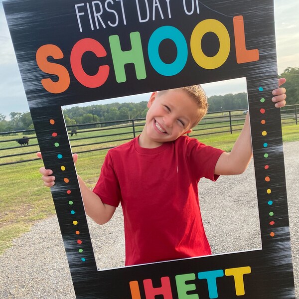 First Day of School Personalized Photo Frame Prop, Gifts for Kids ...