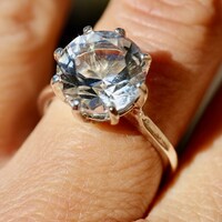 Round Deep 8 Prong 9mm 20mm Sterling Silver Pre-notched RING Setting ID ...