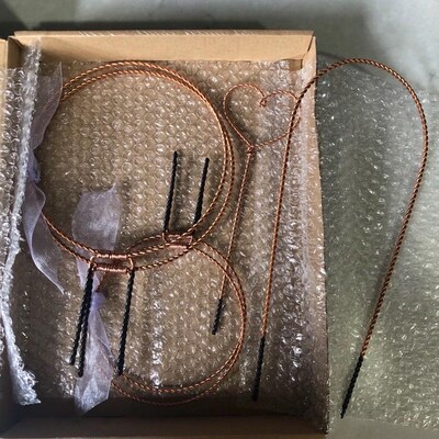 Twisted Copper Flamingo Hoop Trellis Hoya Trellis Circle Trellis ...
