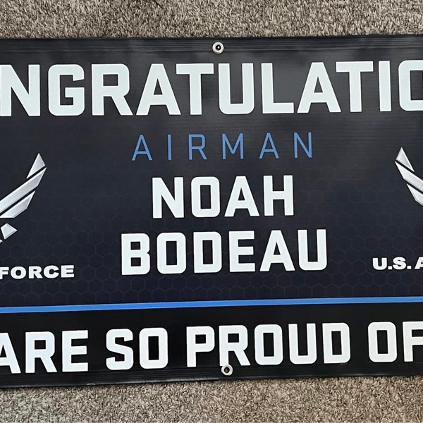 Personalized Air Force Graduation Banner – Welcome Home ...