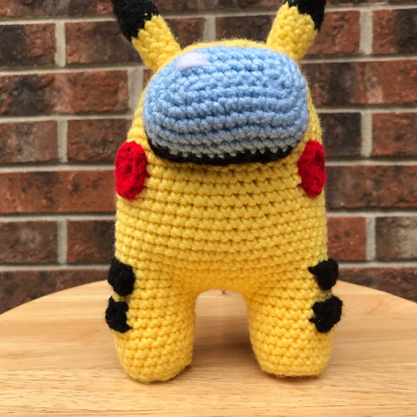 Among Us Amigurumi Crewmate Toy Crochet Pokemon Pikachu Support Ukraine ...