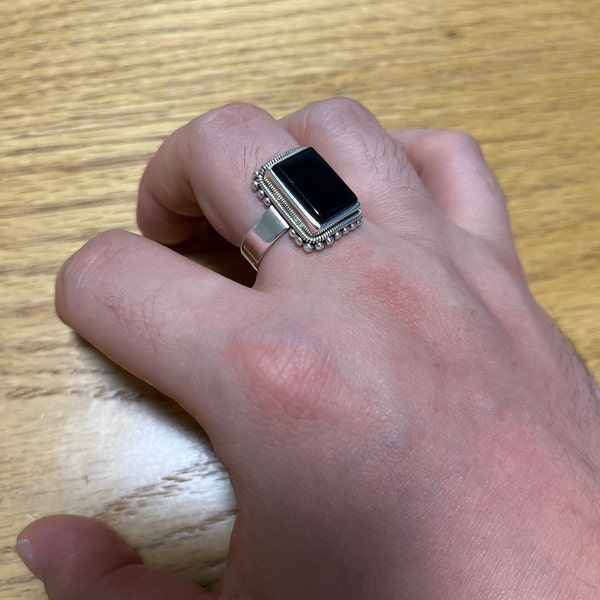 Lucifer Morningstar Rings | 925 Sterling Silver | Rectangle Shape ...