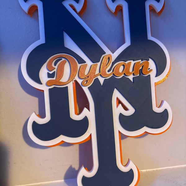 Personalized Mets Custom 3D Printed Sign | Custom Wall-mounted Decor ...