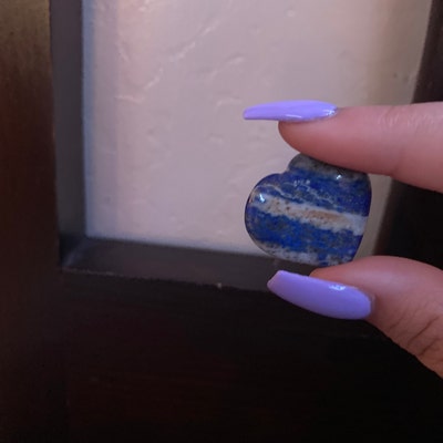 Lapis Lazuli Puffy Mini Hearts 1 Inch Pocket Heart Mini Puffy Crystal ...