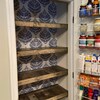 Custom Rustic Gray Wood Shelf Metal Wire Rack Cover Pantry Kitchen Home ...