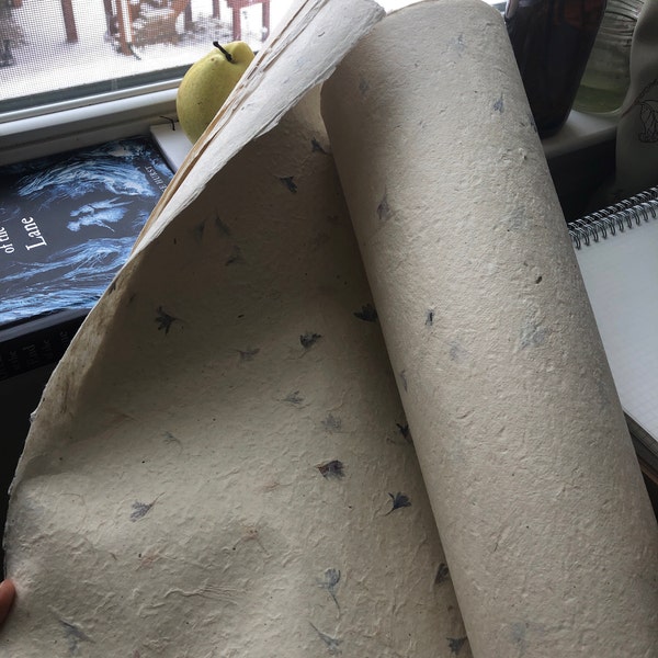 Pressed Flower Petal Handmade Wrapping Paper Gift Wrap Natural Blue ...