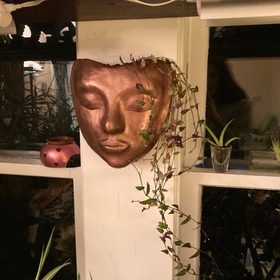 Face Wall Planter concrete NO PLANTS - Etsy