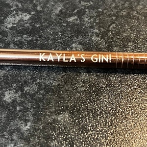 Personalised Stainless Steel Cocktail Straw, Free Engraving, Gin Straw ...