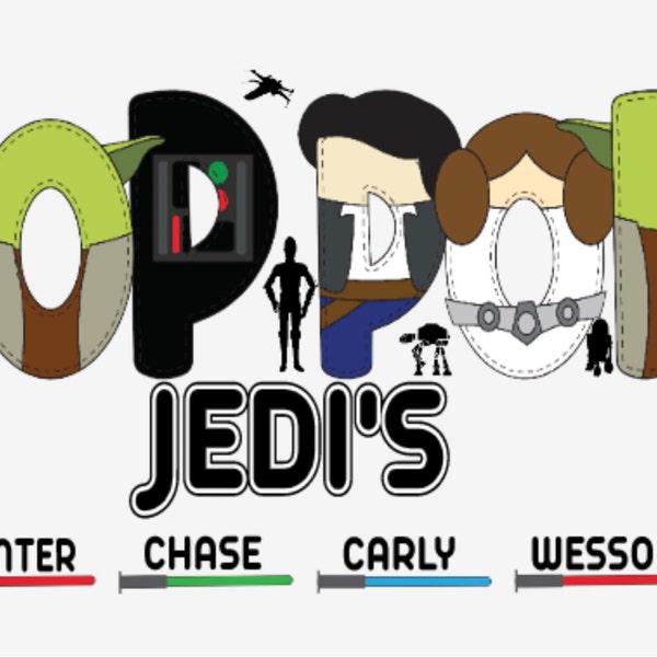 Star Space Wars Alphabet, Galaxy Wars Doodle Letters & Numbers ...