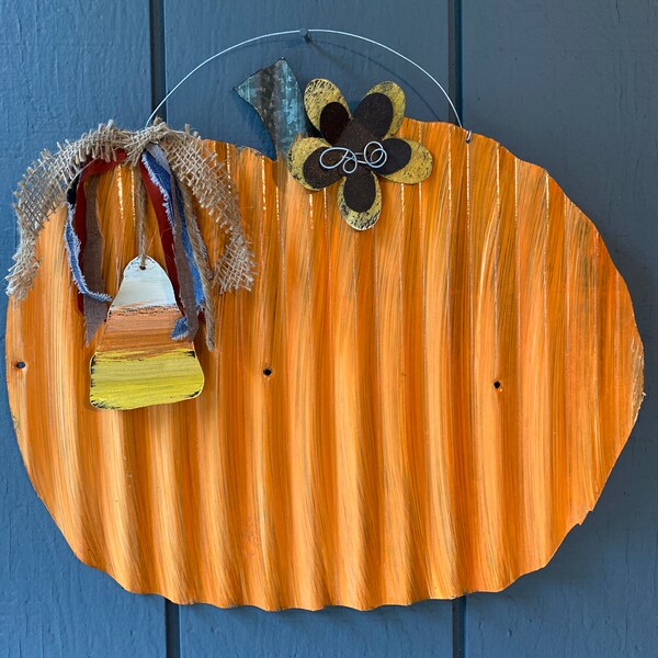 Rustic Tin Pumpkin Decor / Rustic Fall Decor / Tin Pumpkins / Hand ...