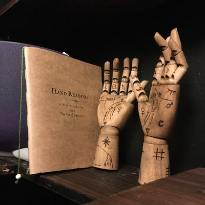 Palm Reading Hand With Palmistry Guide Book and Magnifier Divination ...