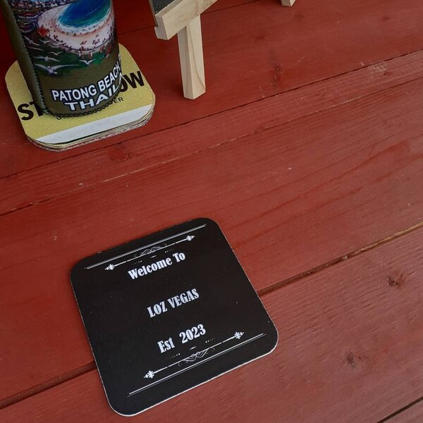 Personalised Beer Mats in Packs of 24, 48, 96 Square Cardboard Drink ...