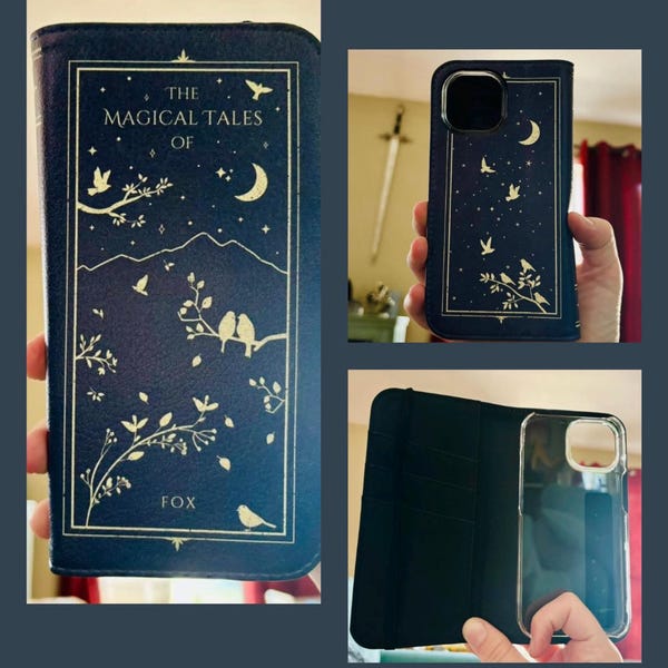 Personalized Book Phone Case Book Wallet Book Lover Gift Bookish ...