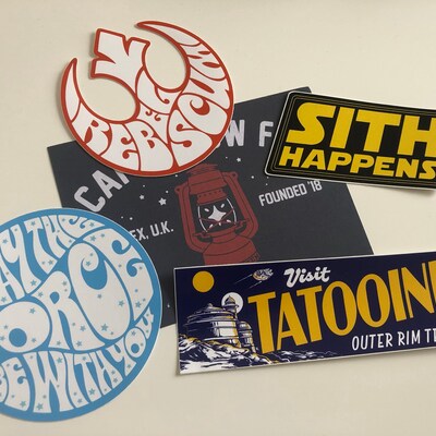 Vinyl Sticker, 'sith Happens' 10cm X 5cm Star Wars, Sith, Dark Side ...