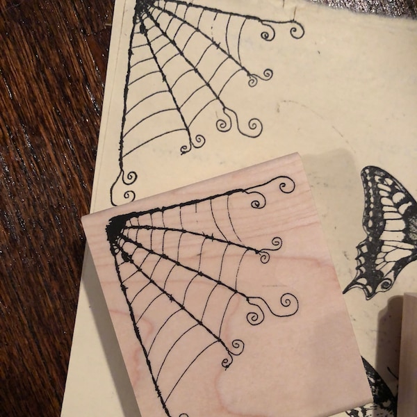 Fancy Spiderweb Corner RUBBER STAMP, Halloween Stamp, Halloween Stamps ...