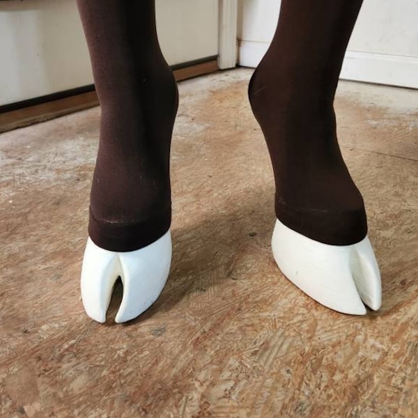 IVORY Creature Feet Unisex CLOVEN Hoof Shoes With Thigh High Leggings ...