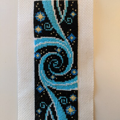 Ivy Cross Stitch Bookmark PDF, Green Leaves Vine Border Digital Pattern - Etsy