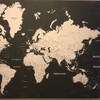 Dark Gray Push Pin World Map Personalized World Map Dark Gray Push Pin ...