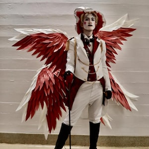 Husk Wings, Black, Red Angel Wings Costume, Hazbin Hotel, Cosplay - Etsy
