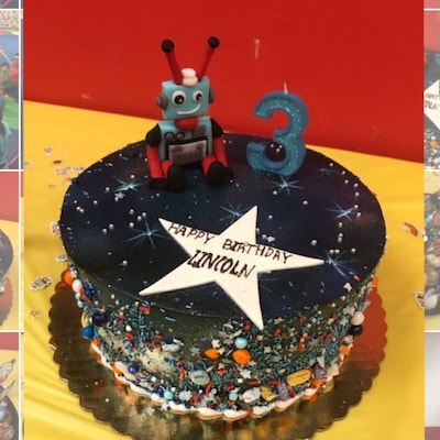 Robot Fondant Cake Topper - Etsy