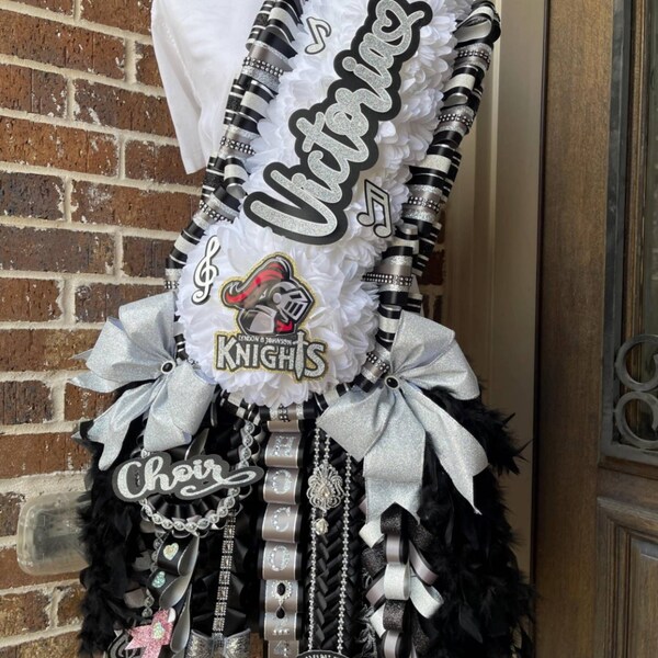 Flower Sash Homecoming Mum, Silk Flower Sash Mum Senior Homecoming Mum ...
