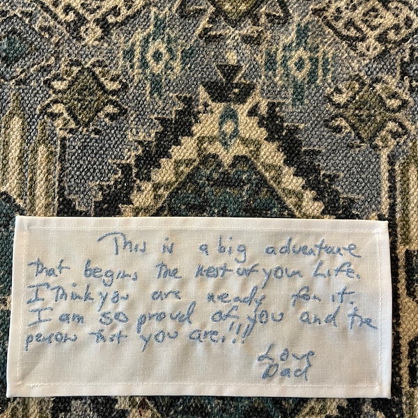 Unique Wedding Dress Label Embroidered With Your Handwritten Note to ...