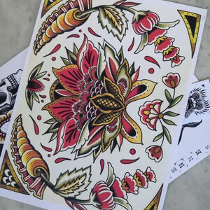 Traditional Tattoo Flash Life and Death - Etsy