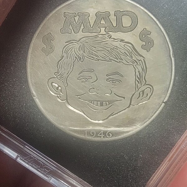 Hobo Nickel Skull by M.J. Petitdemange Engraved 90% Silver JFK Coin ...