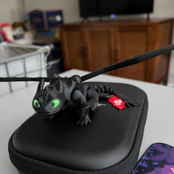 Lightfury 3D Printed Dragon Figure | Toothless Inspired Articulating ...