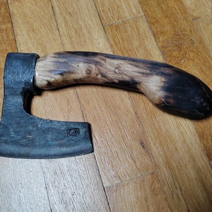 Forged Handmade Viking Style Steel Sickle Blade Blank Axe Head Throwing ...